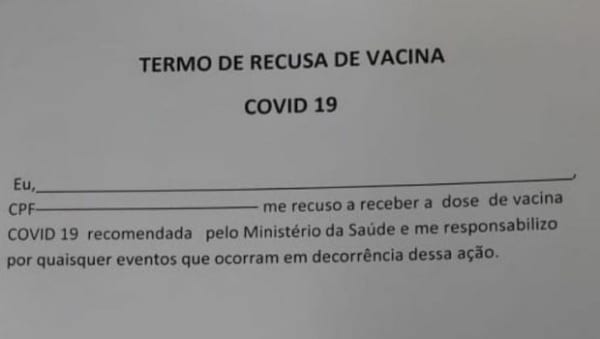 Idosa que assinou termo rejeitando a vacina morre de Covid - Jornal Opção Idosa que assinou termo rejeitando a vacina morre de Covid - Jornal Opção